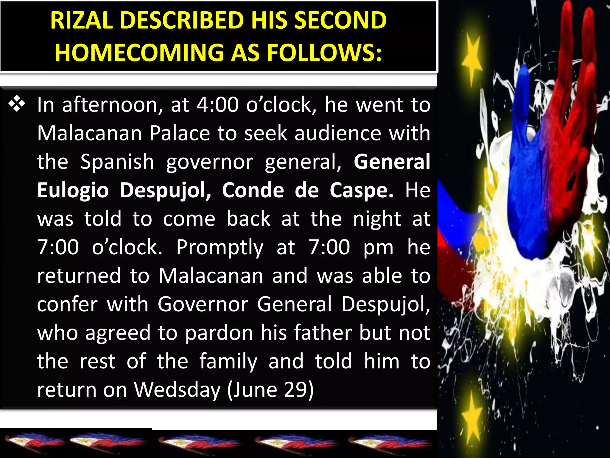 Rizal chapter 21- THE SECOND HOMECOMING AND LA LIGA FILIPINA | PPTX