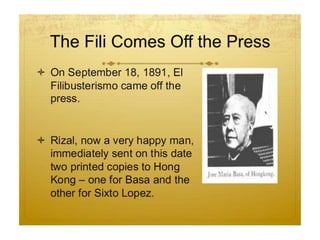 El FiliBusterismo Published In Ghent (Life And Works Of Rizal Chapter ...