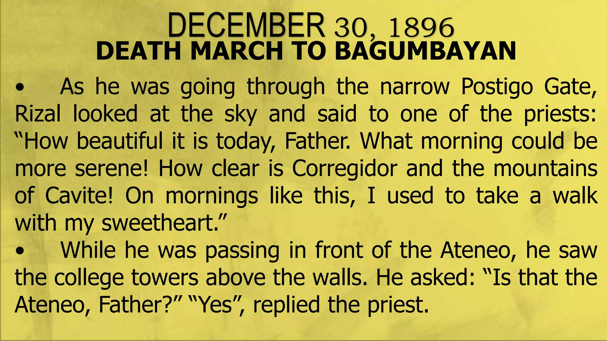 RIZAL'S MARTYRDOM AT BAGUMBAYAN | PPTX