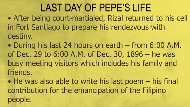 RIZAL'S MARTYRDOM AT BAGUMBAYAN | PPTX | Christianity | Religion ...