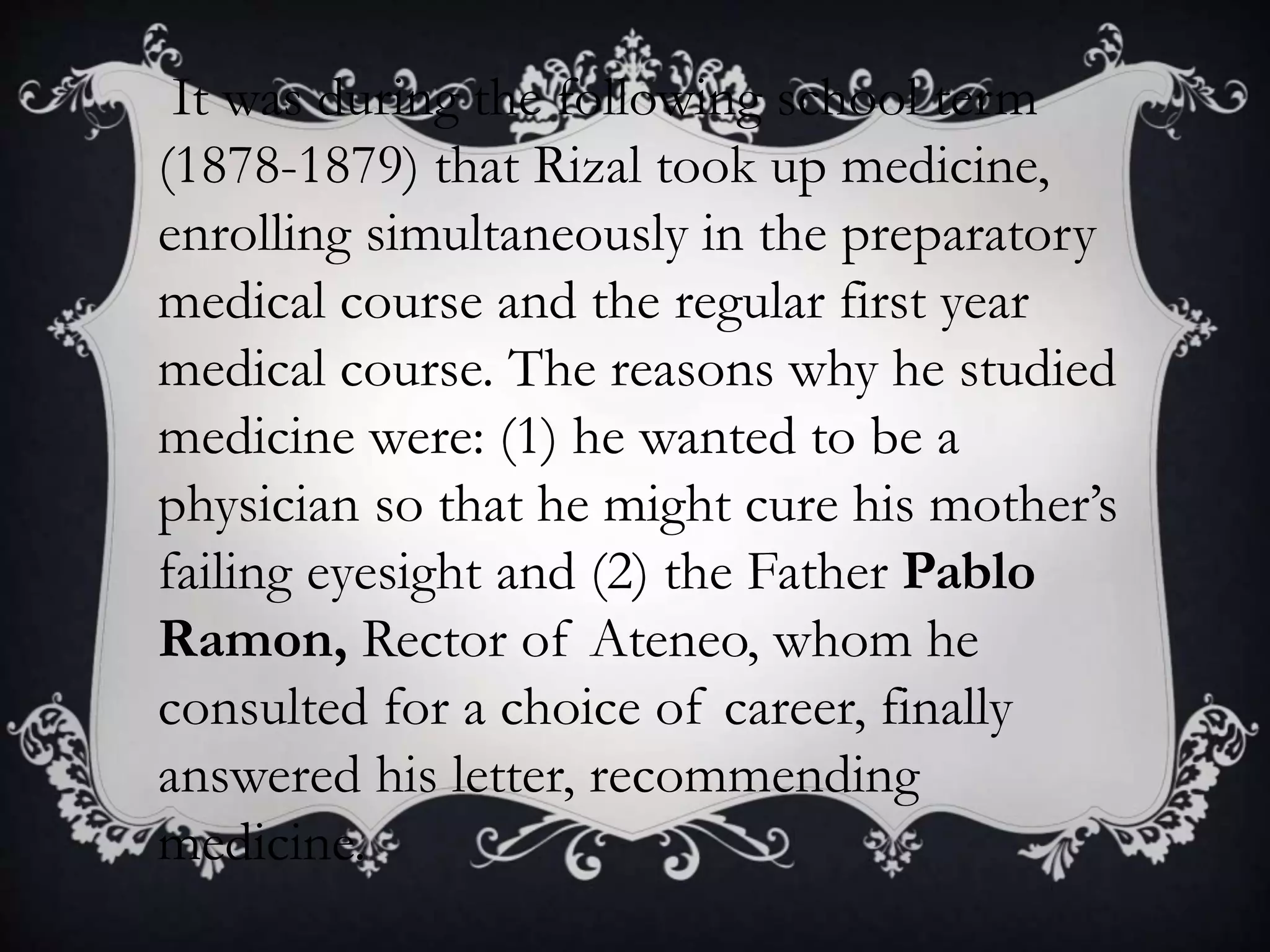 Rizal's life in UST | PPTX