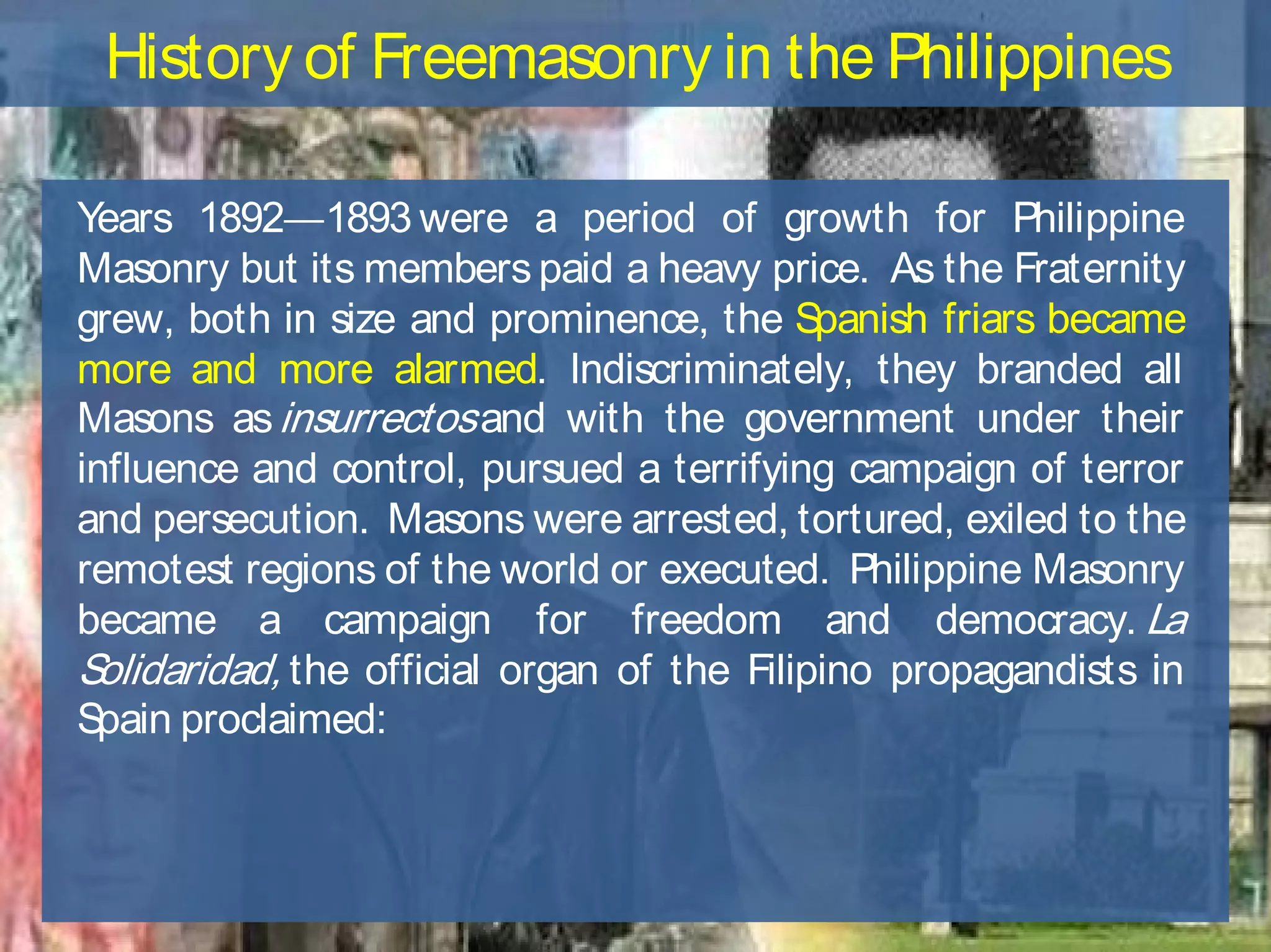 Jose Rizal, The Revolution and the Freemasonry | PDF