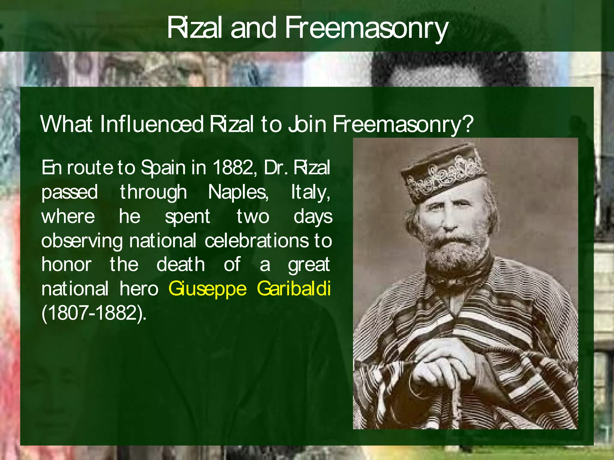 Jose Rizal, The Revolution and the Freemasonry | PDF