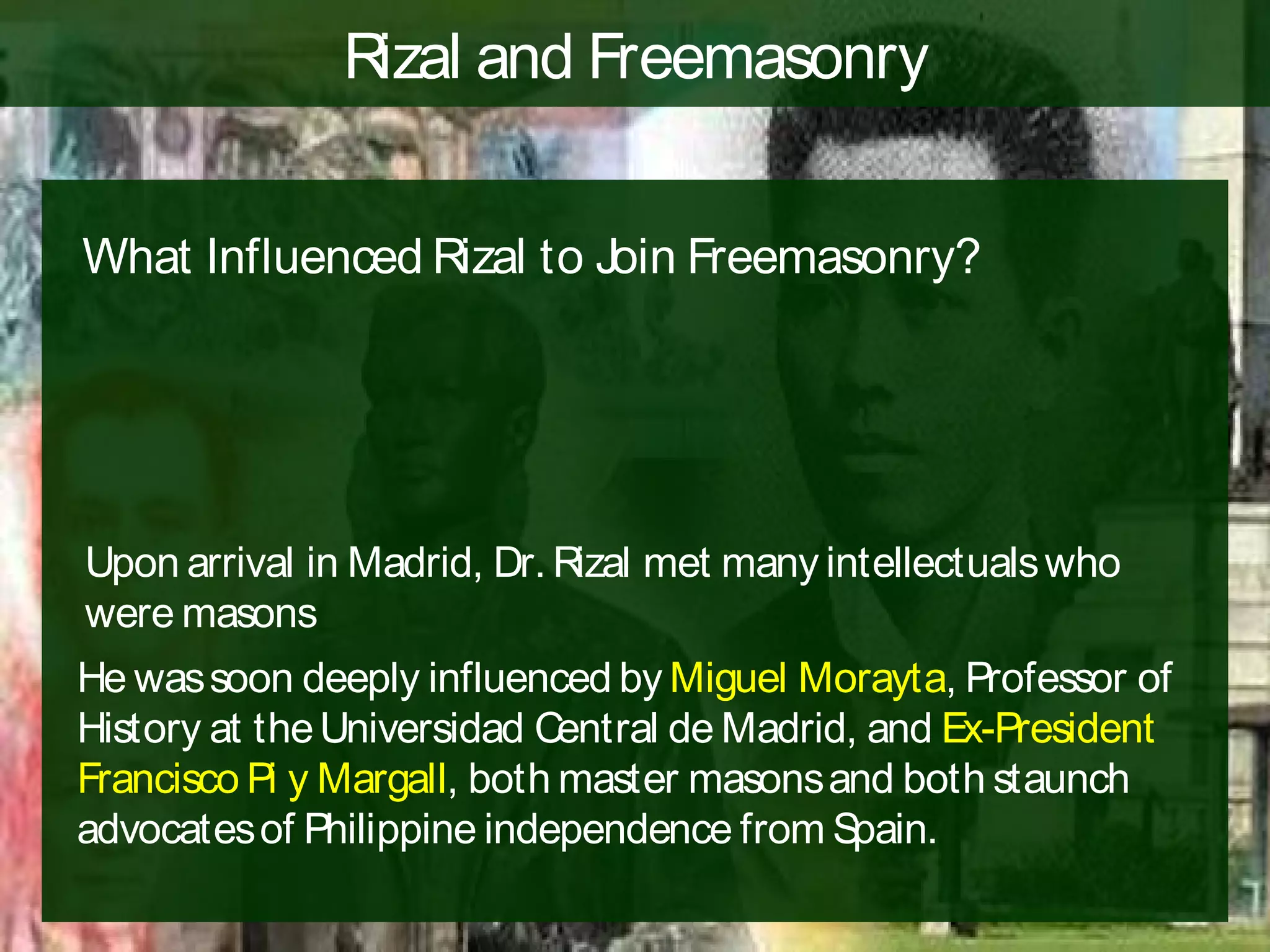 Jose Rizal, The Revolution and the Freemasonry | PDF