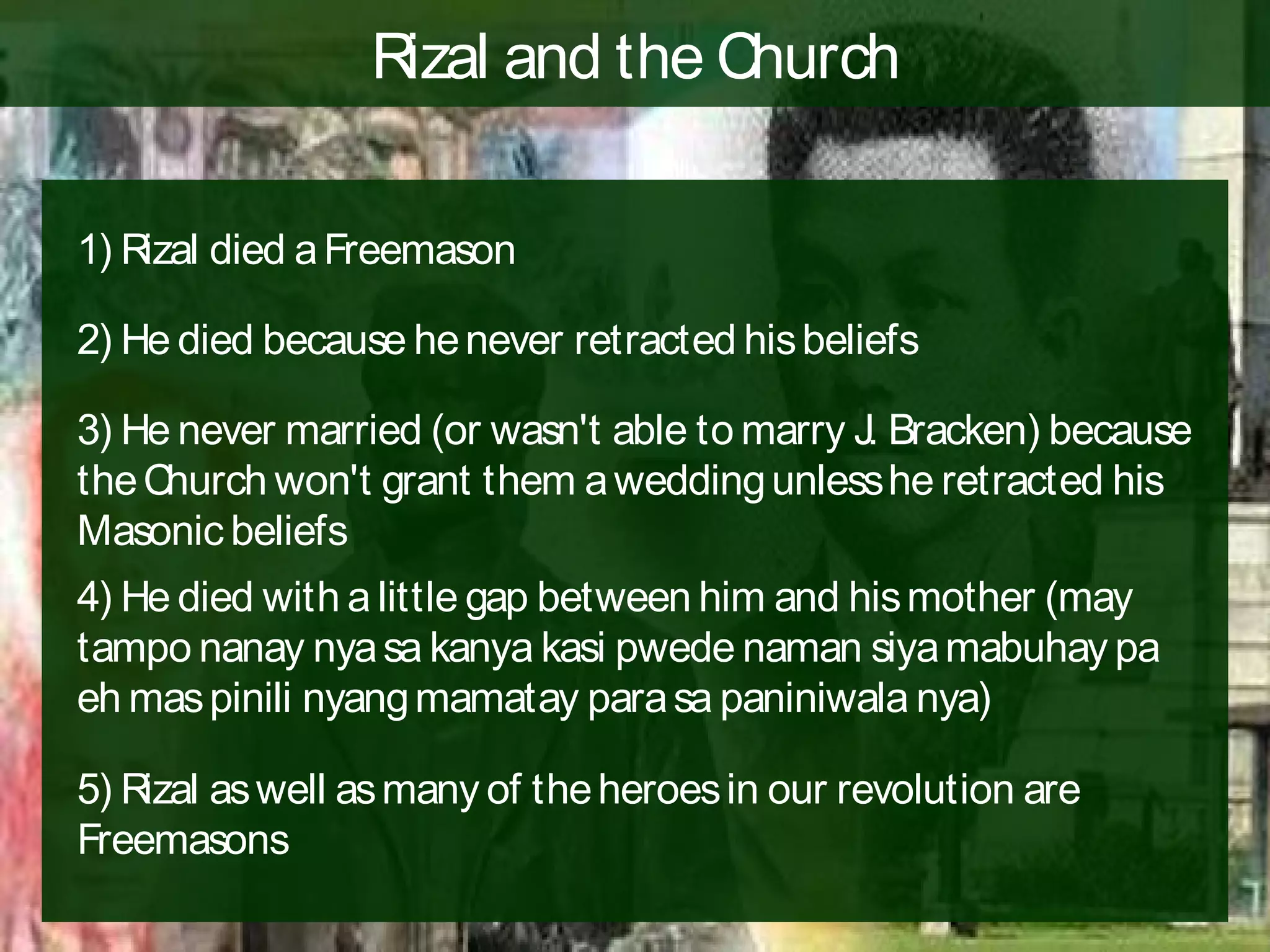 Jose Rizal, The Revolution and the Freemasonry | PDF