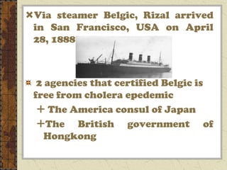 Rizal in america | PPTX