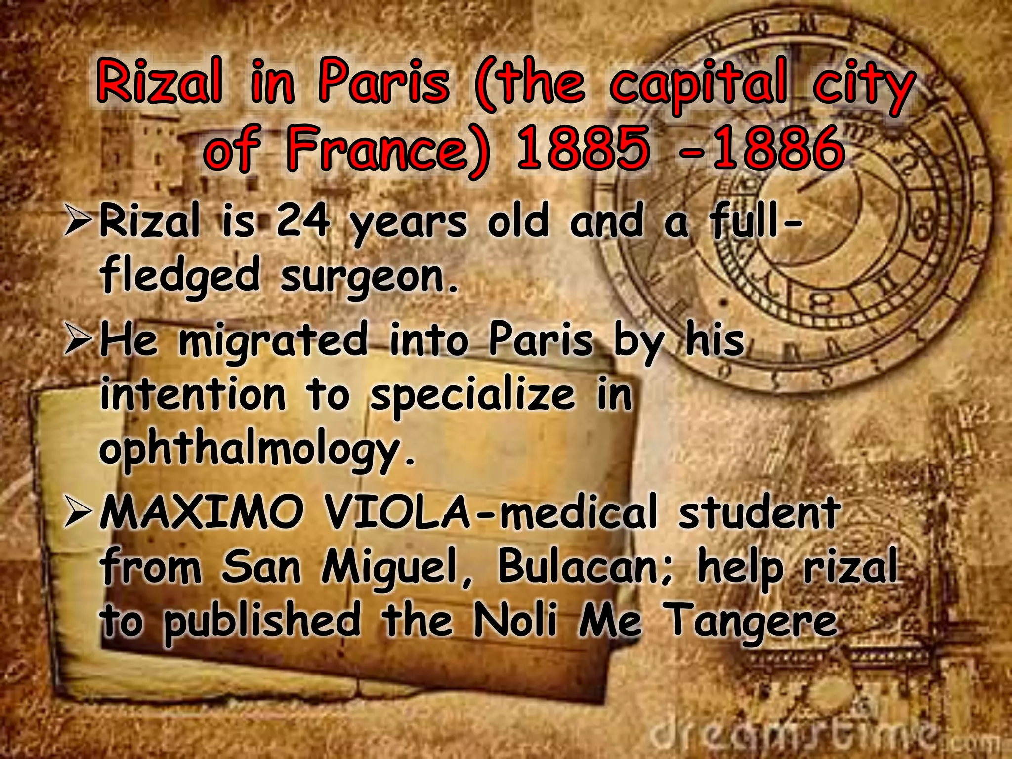 Rizal in germany and france | PPTX