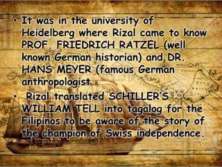 Rizal in germany and france | PPTX