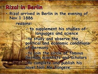 Rizal in germany and france | PPTX