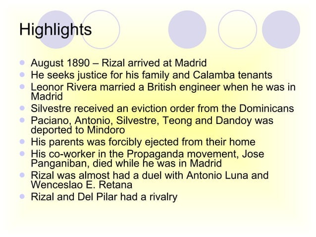 Rizal in madrid | PPT