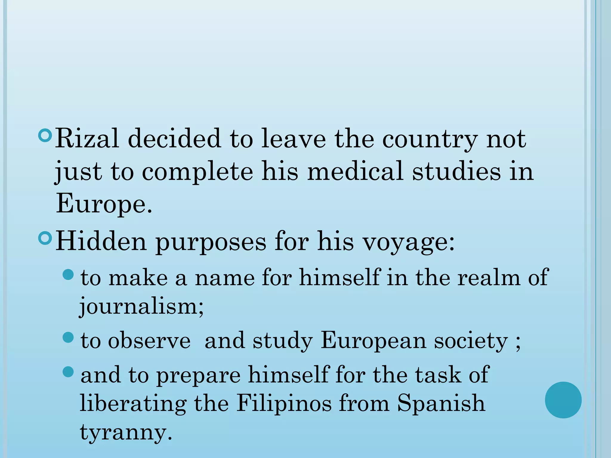 Rizal in Spain | PPT