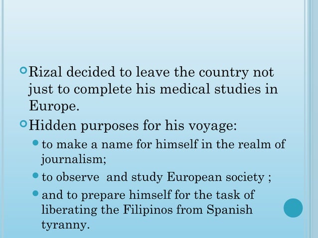 Rizal in Spain | PPT
