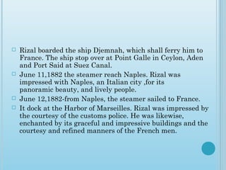 Rizal in Spain | PPT