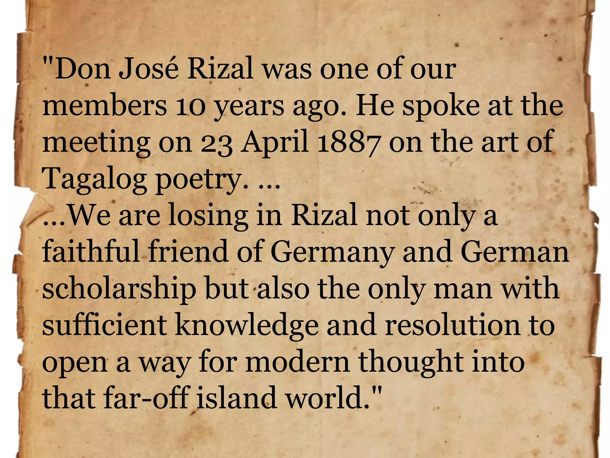 Jose Rizal as an Anthropologist | PPTX