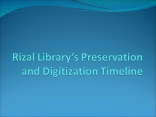 Digital Library Initiatives in Philippine Academic Libraries: the Rizal ...