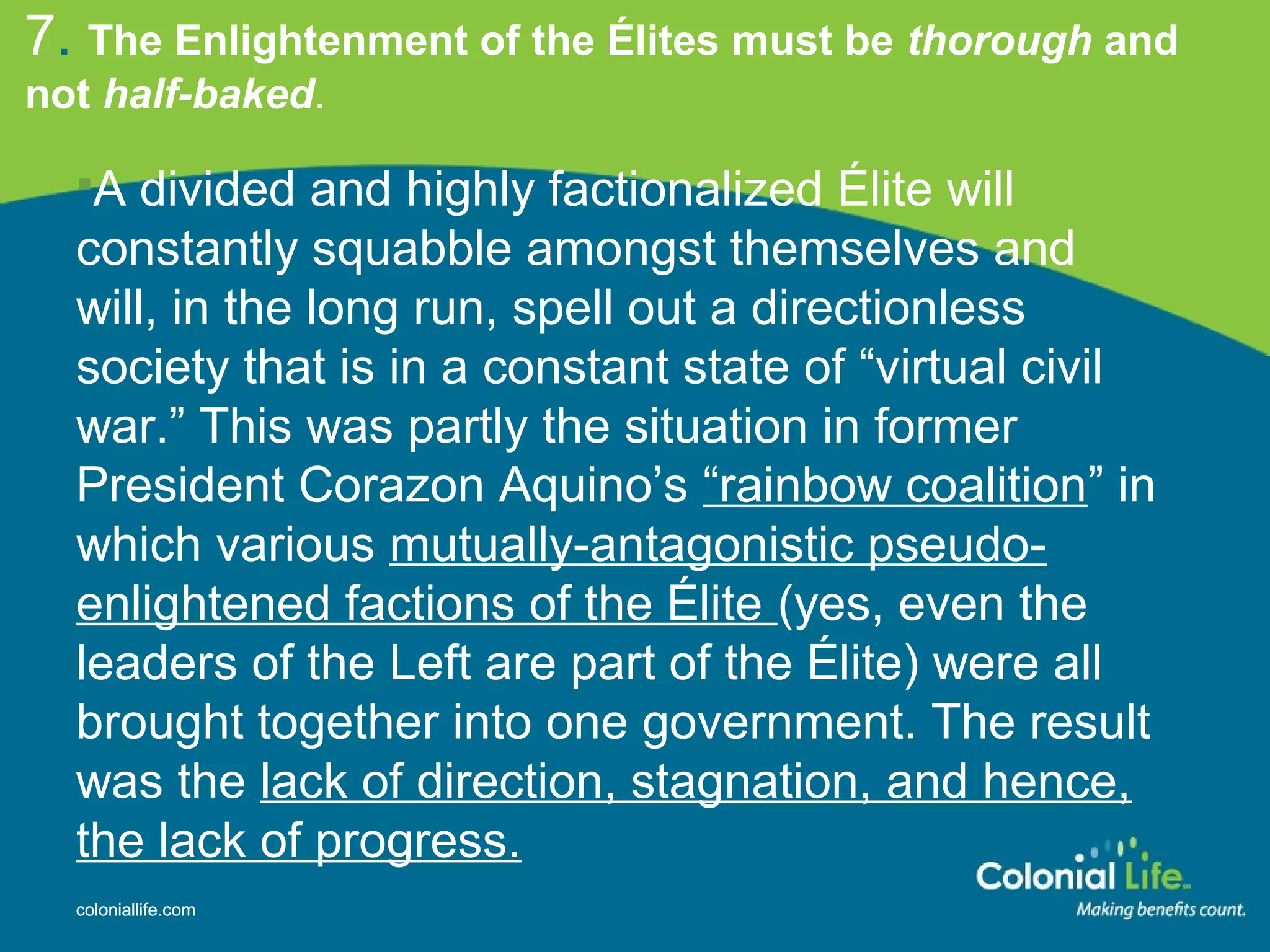 Rizal midterm lecture 1 are elites enlightened | PPT