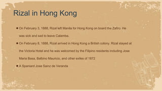 RIZAL PPT - ALBARINAxMUNDA.pptx | Asia Travel | Travel Locations