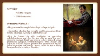 Rizal report | PPT | Eye and Vision Conditions | Diseases and Conditions