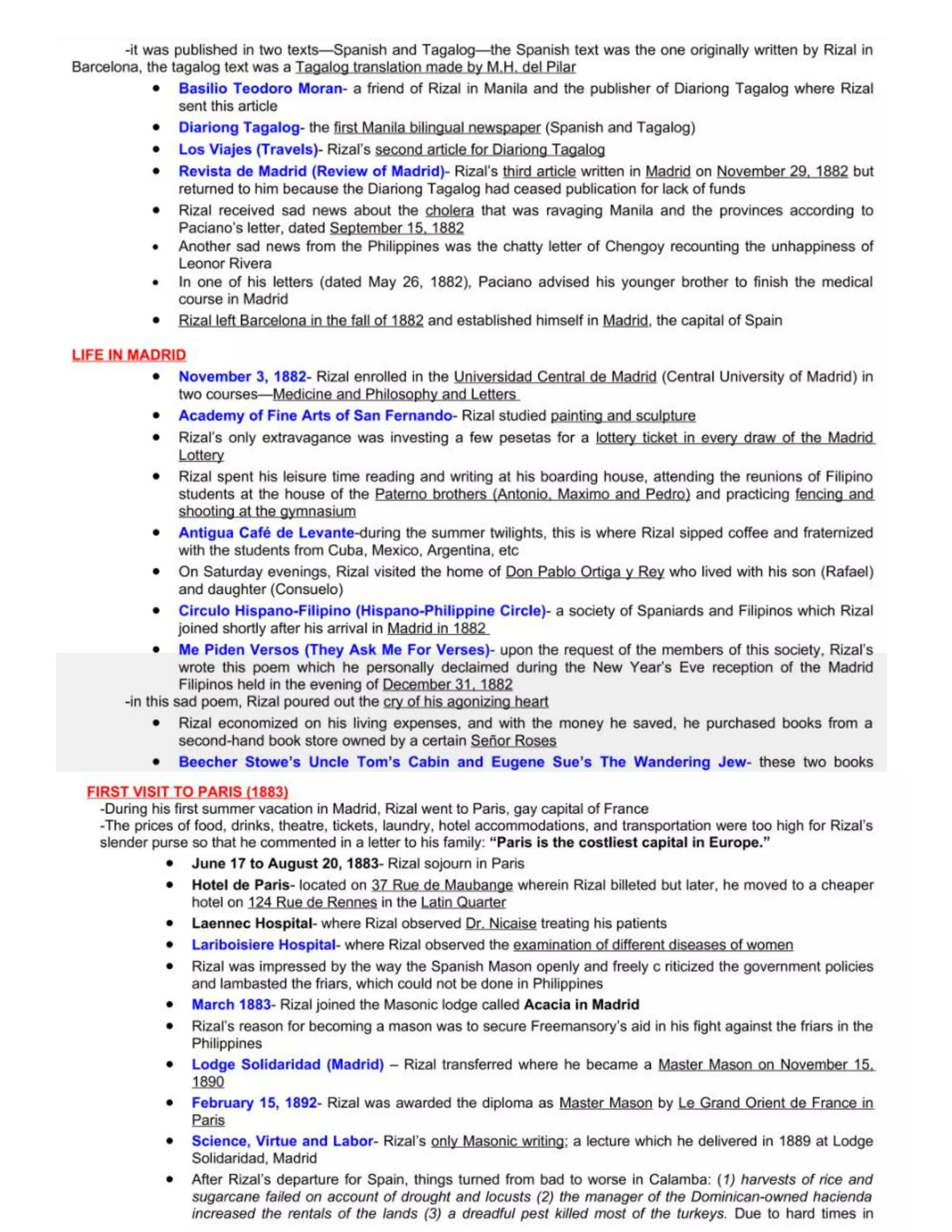 RIZAL AS AN ATENEAN Ateneo Years (1872–1877) | PDF