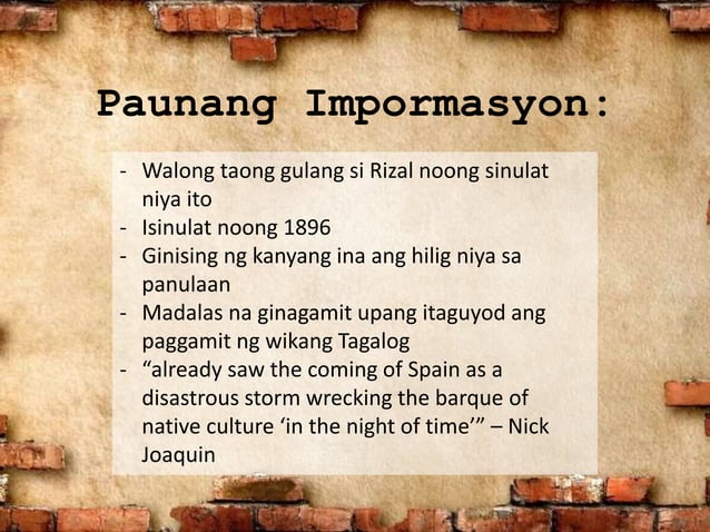 Sa Aking Mga Kabata | PPTX