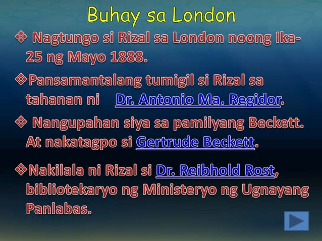 Rizal sa london 1888-1889 | PPTX