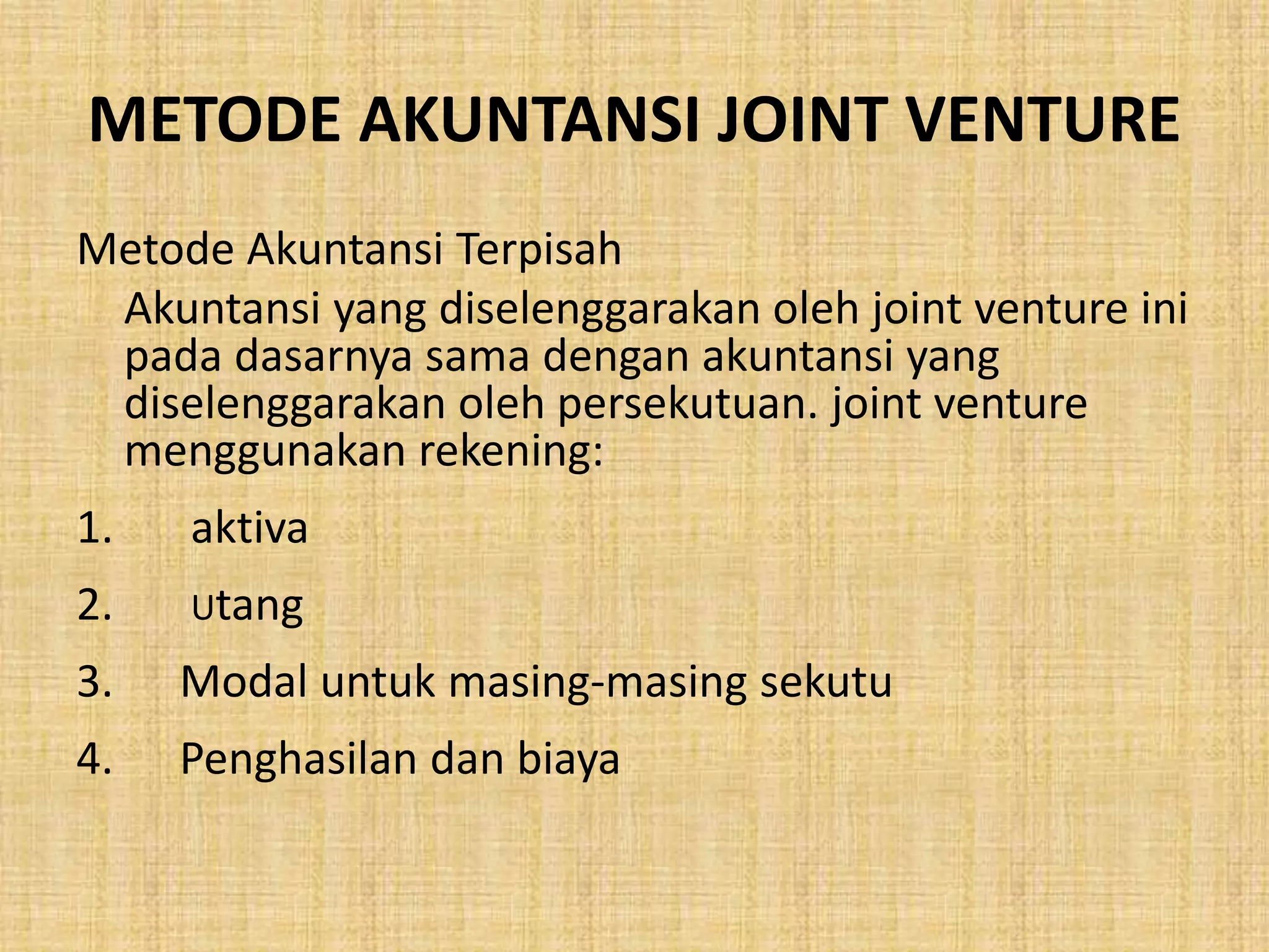 Rizal Sasmita Putra, Pengertian Joint Venture-12.03.4097