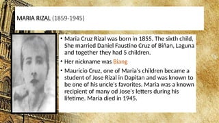 Rizal's Childhood ppt.pptx JOSE RIZAL FAMILY | PPTX