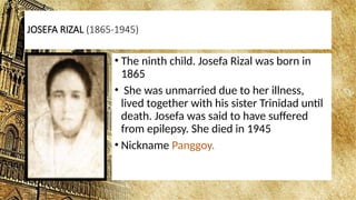 Rizal's Childhood ppt.pptx JOSE RIZAL FAMILY | PPTX