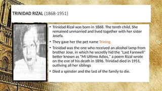 Rizal's Childhood ppt.pptx JOSE RIZAL FAMILY | PPTX