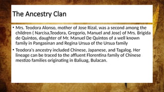 Rizal's Childhood ppt.pptx JOSE RIZAL FAMILY | PPTX