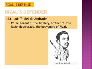 Rizal ‘s Defense | PPTX