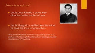 Rizal's early education in calamba biñan | PPTX