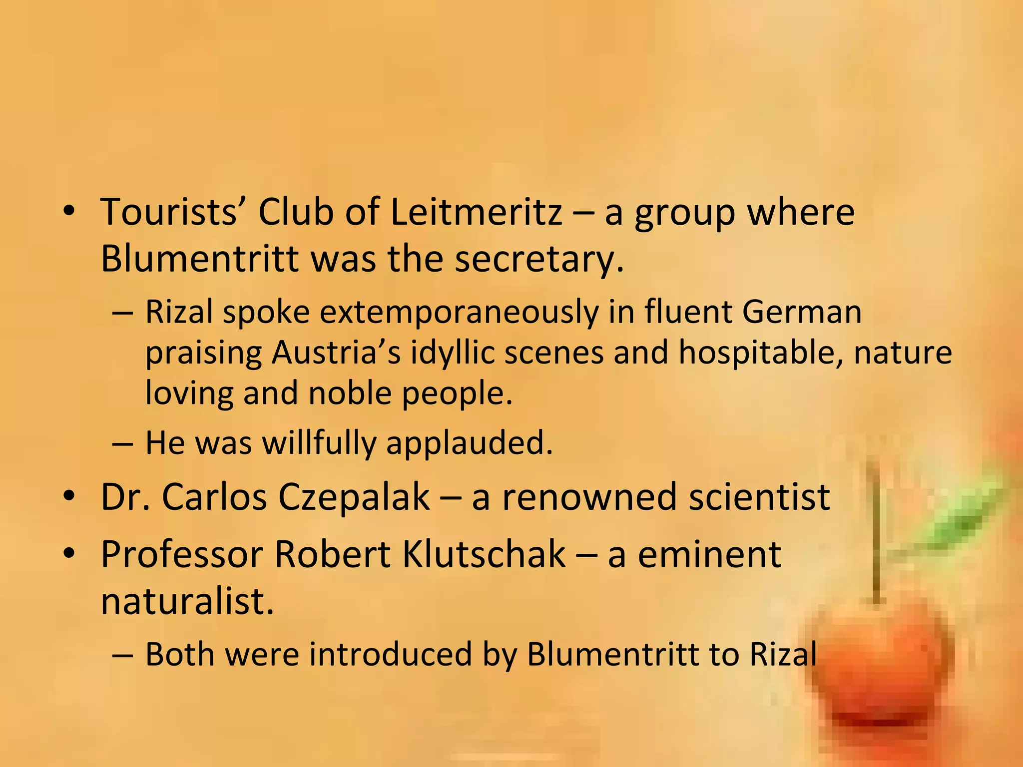 Rizal’s grand tour in europe with maximo viola | PPT