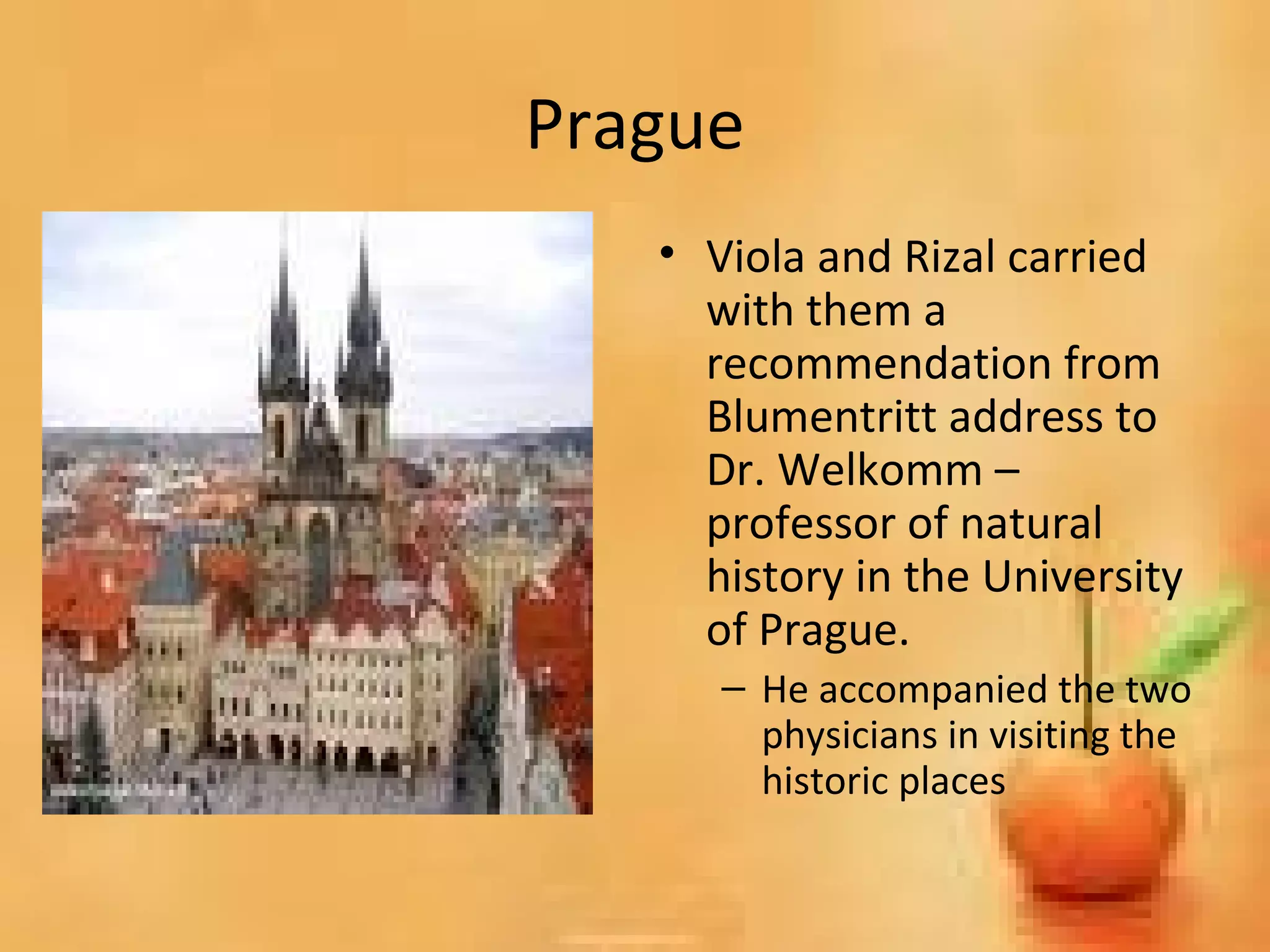 Rizal’s grand tour in europe with maximo viola | PPT