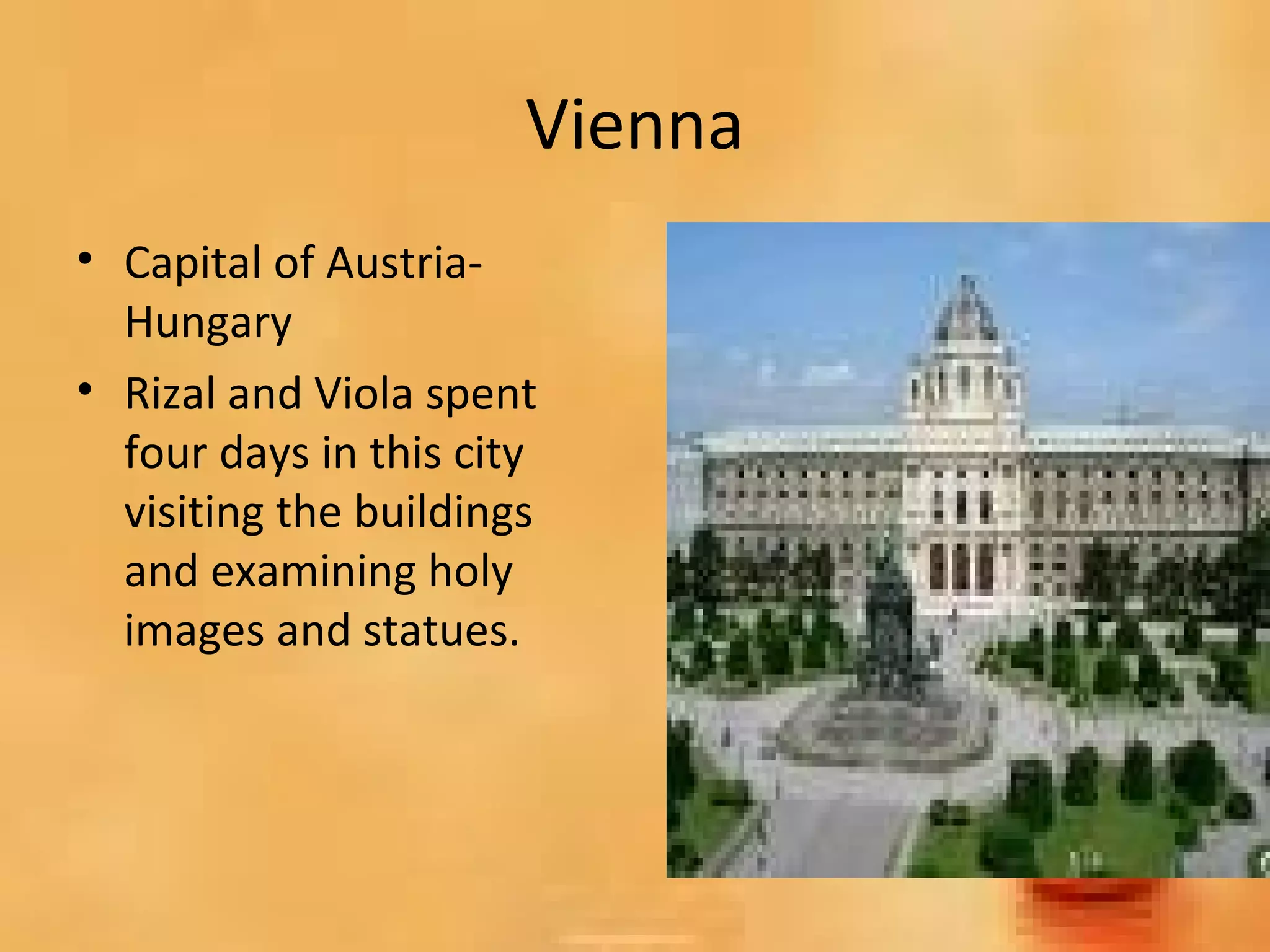 Rizal’s grand tour in europe with maximo viola | PPT