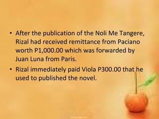 Rizal’s grand tour in europe with maximo viola | PPT