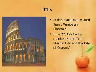 Rizal’s grand tour in europe with maximo viola | PPT