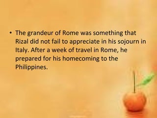 Rizal’s grand tour in europe with maximo viola | PPT