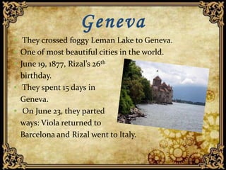 Rizal's grand tour of europe with viola | PPTX