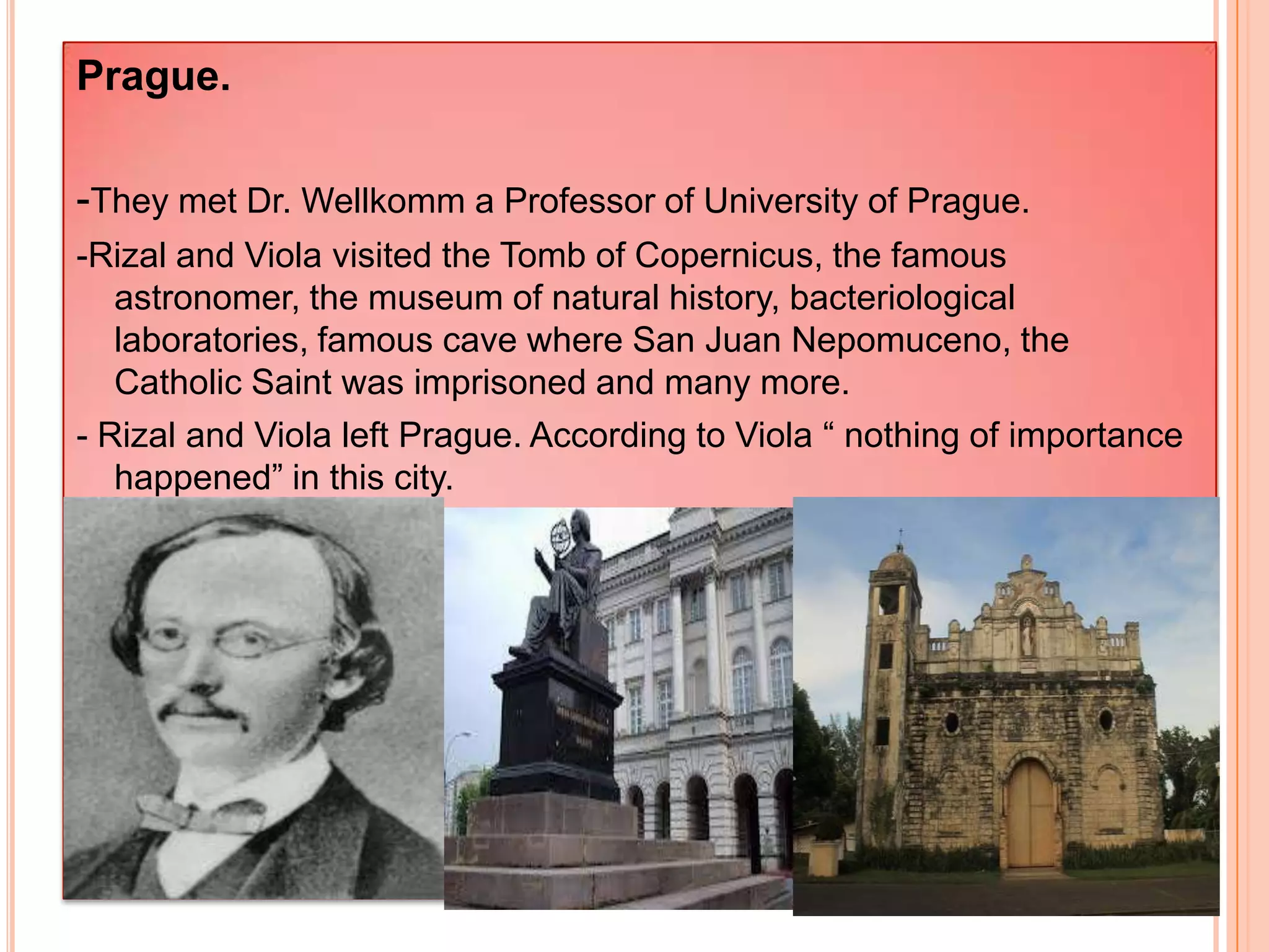 Rizal’s grand tour of Europe with viola 1888 | PPTX