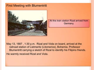 Rizal’s grand tour of Europe with viola 1888 | PPTX