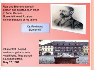 Rizal’s grand tour of Europe with viola 1888 | PPTX