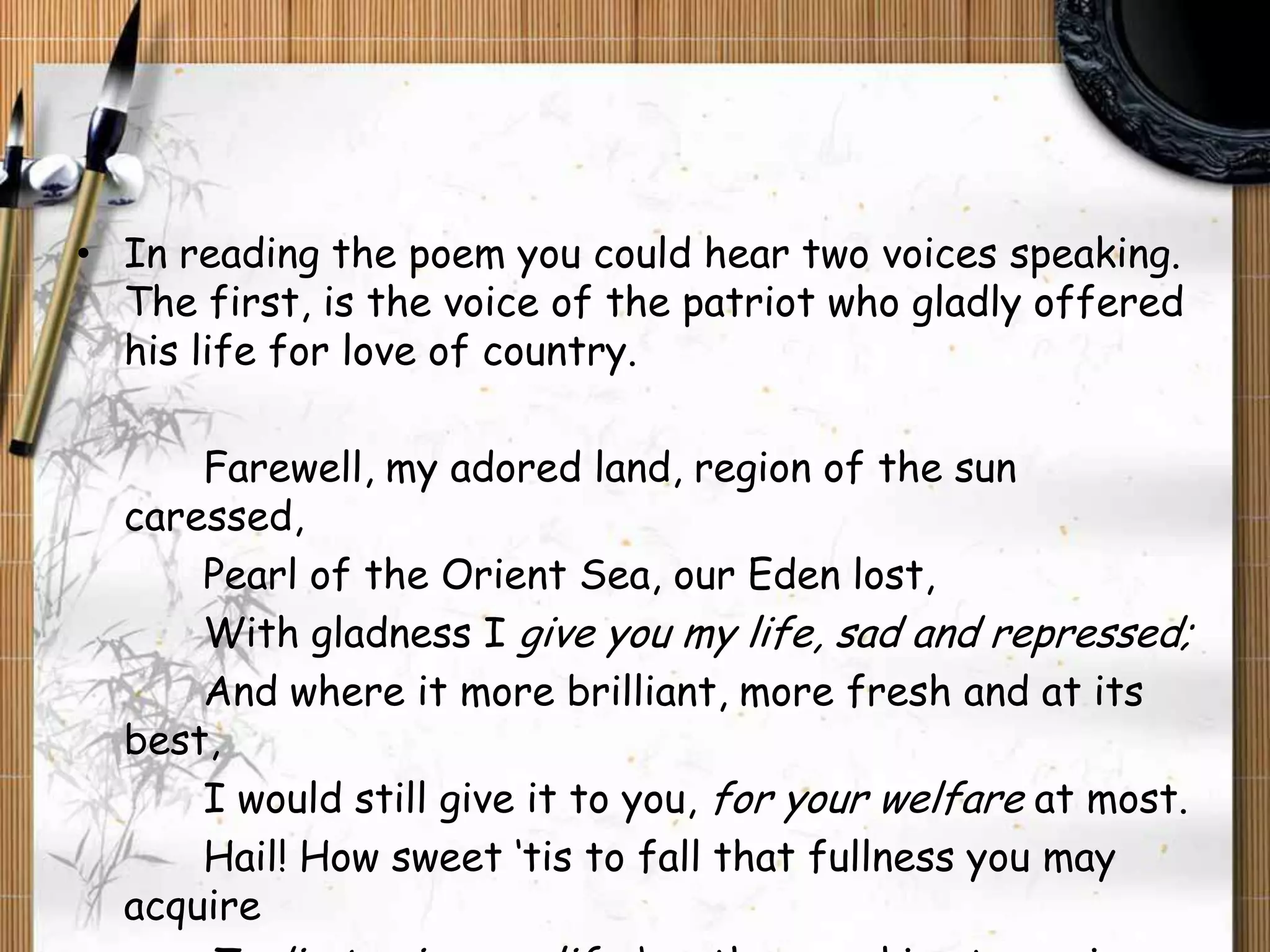 Rizal’s intellectual legacy in selected poems 2 | PPTX