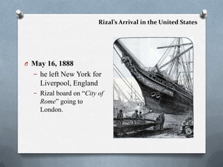 Rizal’s in united states and london | PPTX