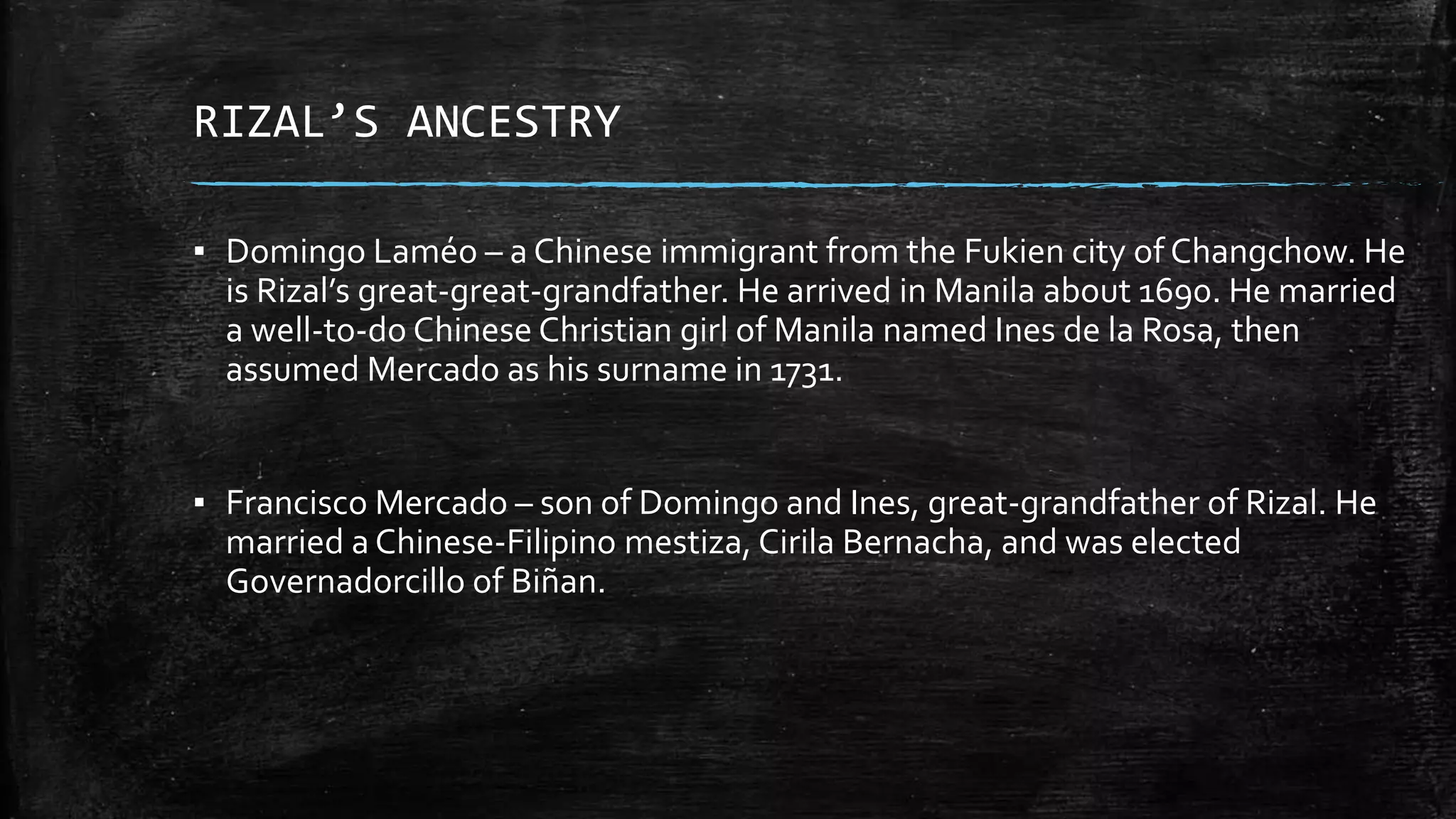 Jose Rizal Mercado Family History | PPTX