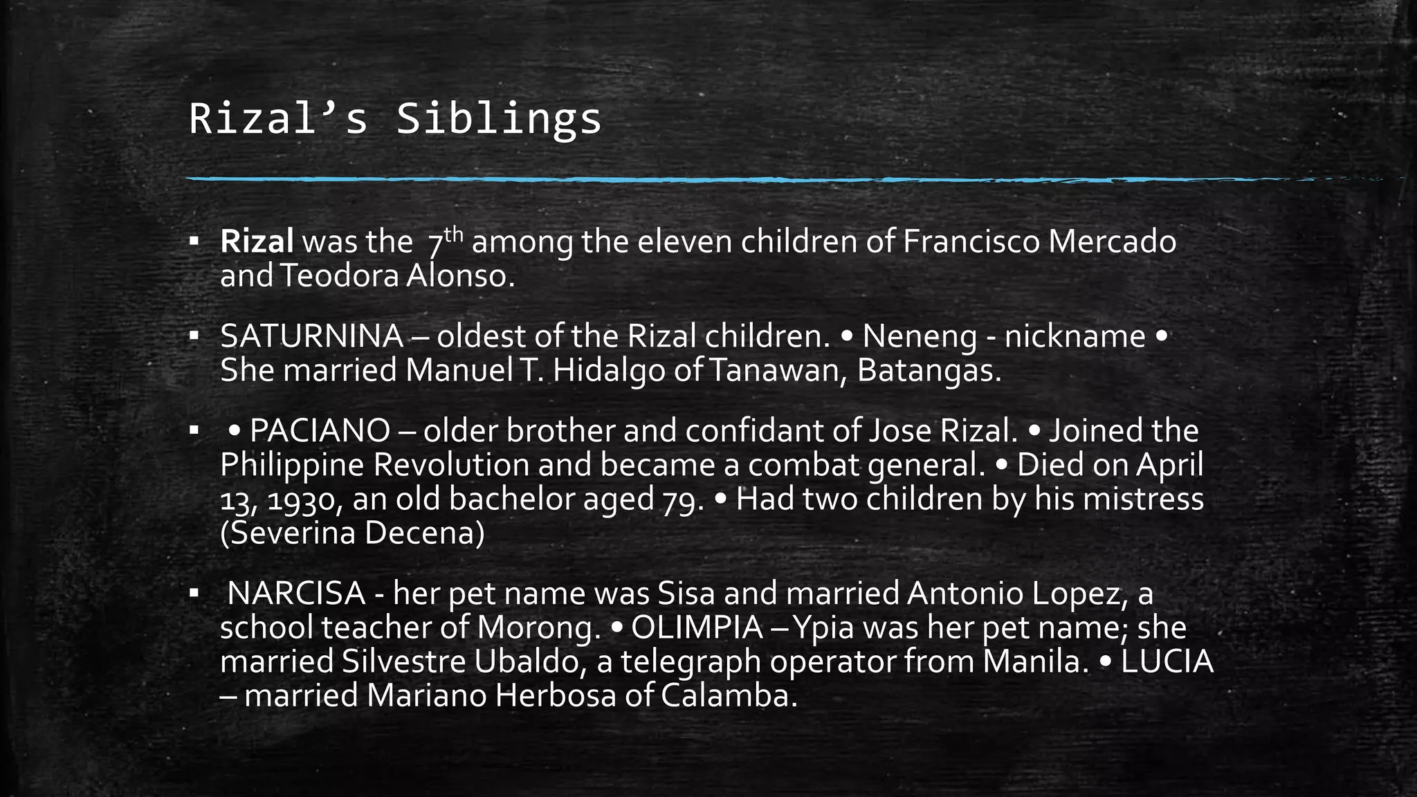 Jose Rizal Mercado Family History | PPTX