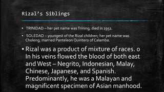 Jose Rizal Mercado Family History | PPTX