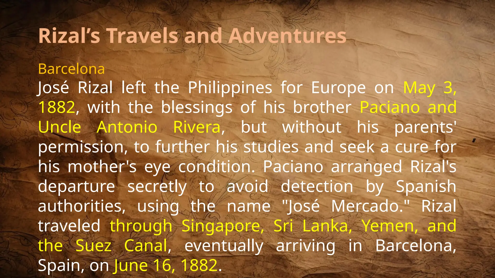 RIZAL’S LIFE ABROAD POWERPOINT PRESENTATTION | PPTX