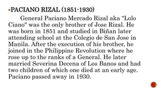 Rizal’s Life Exile Trial and Death.pptx | Celebrity Families | Pop Culture