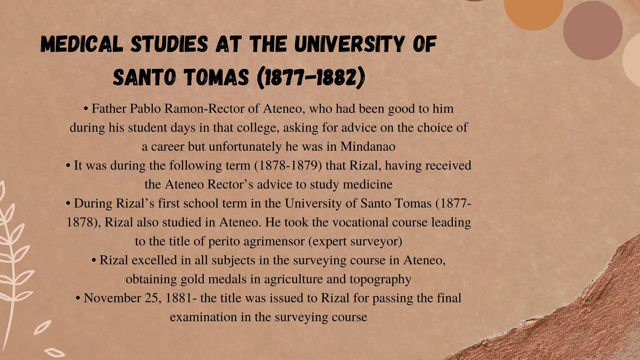 Rizal's Life Higher Education & Life Abroad | PDF